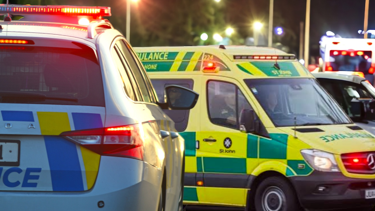 Emergency services at a serious crash in Darfield - Chris Lynch Media