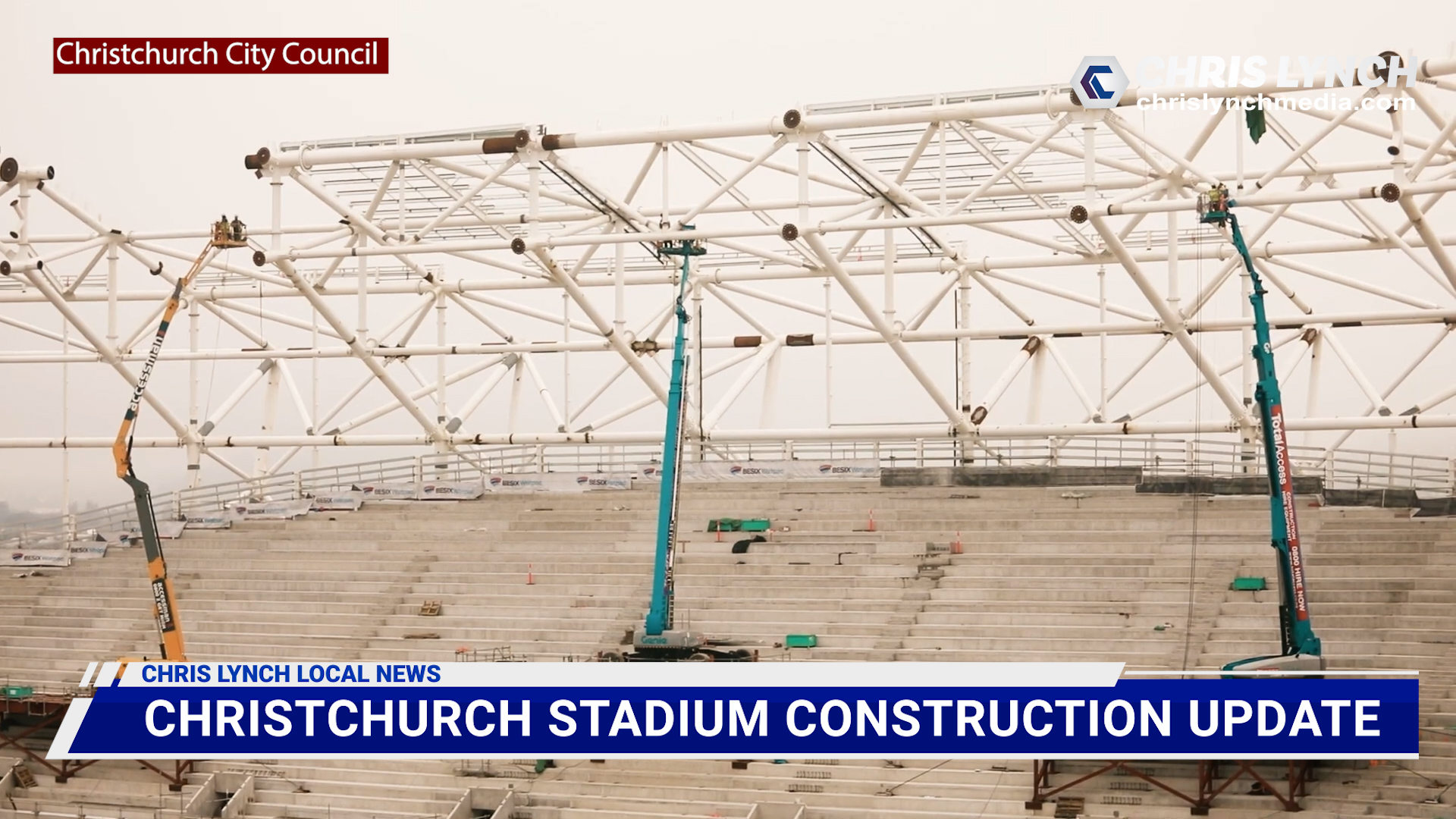 Watch latest construction developments at Christchurch stadium - Chris ...