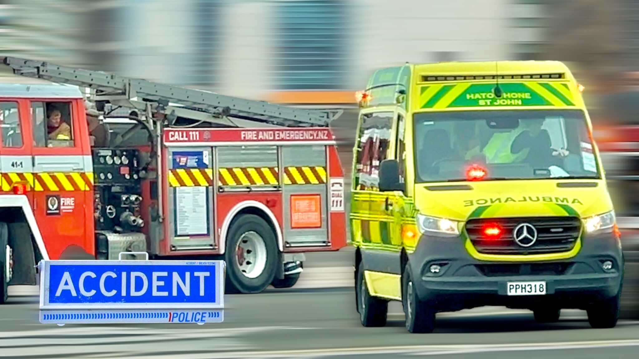 Emergency services at serious crash in Loburn - Chris Lynch Media