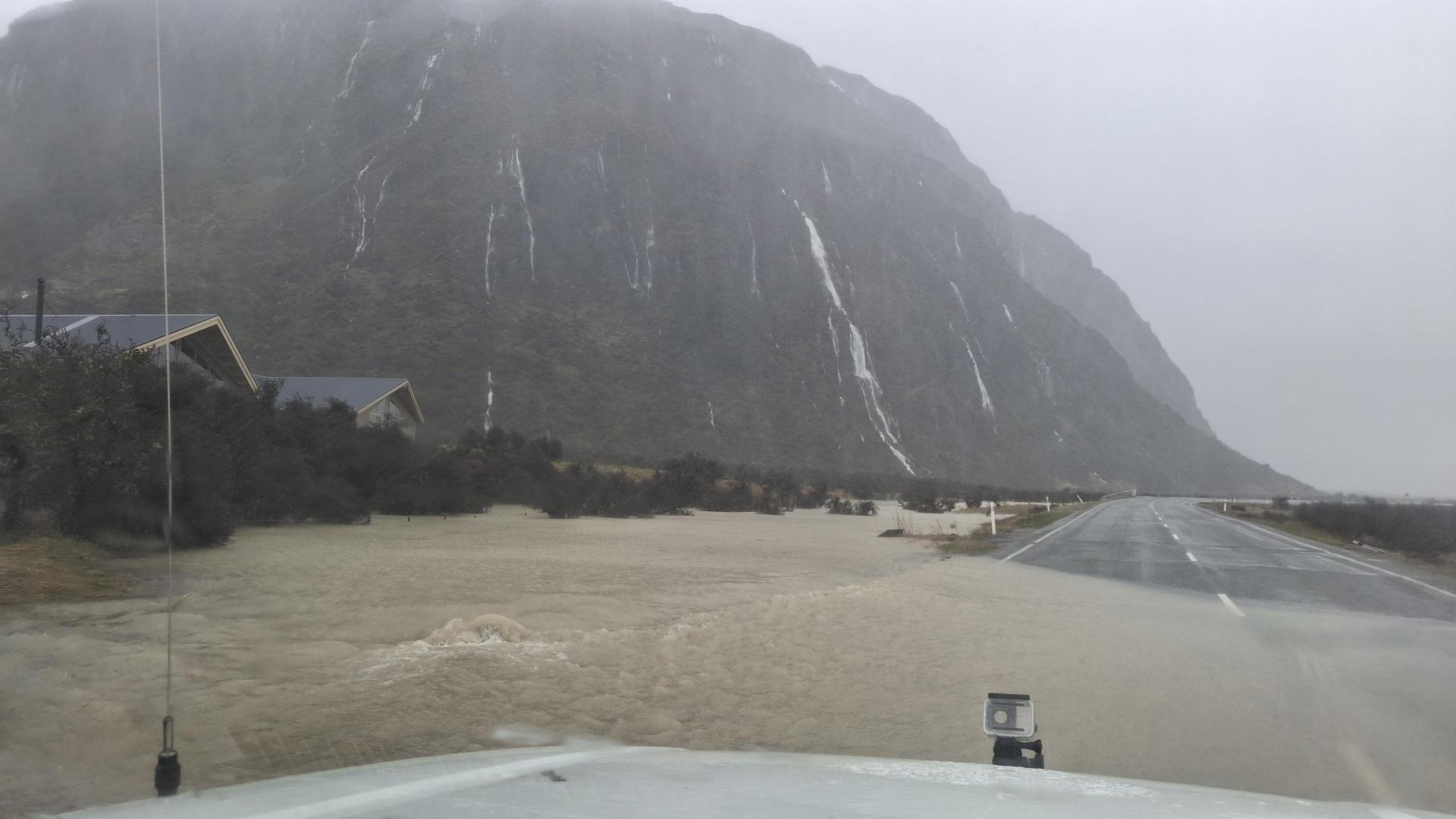 Major South Island routes cut off as flooding and slips close highways ...